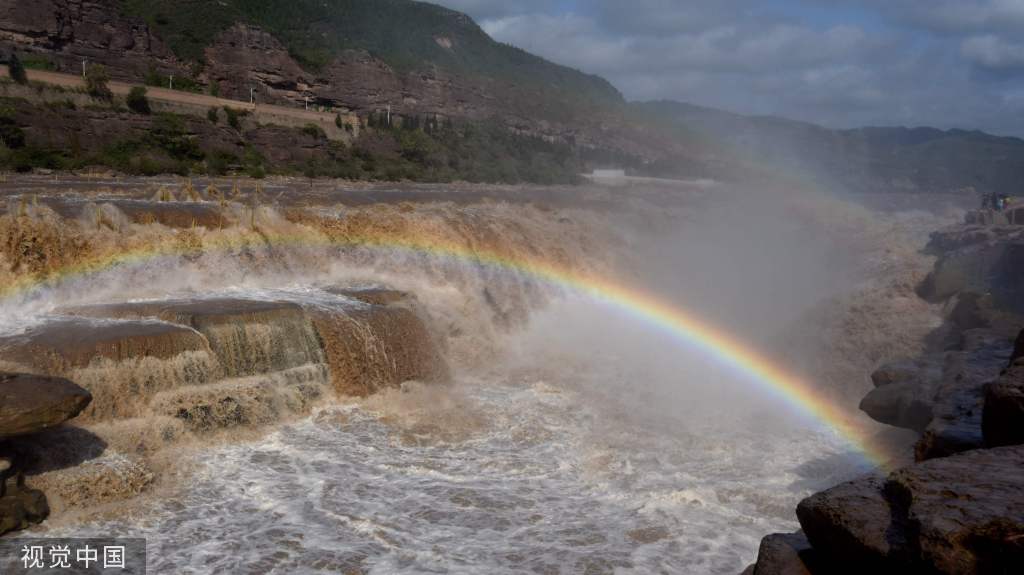 山西临汾：黄河壶口瀑布现彩虹美景 - 图片 - 海外网